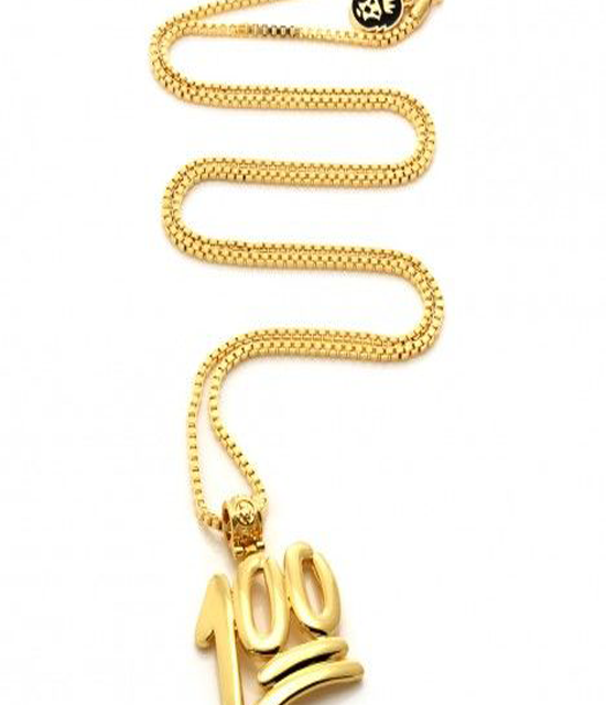 Solid 100 Necklace (Full view) - Crisp